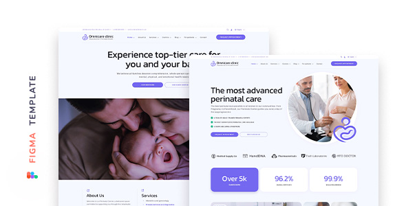 Omnicare – Reproductive & Perinatal Center Template for Figma by merkulove