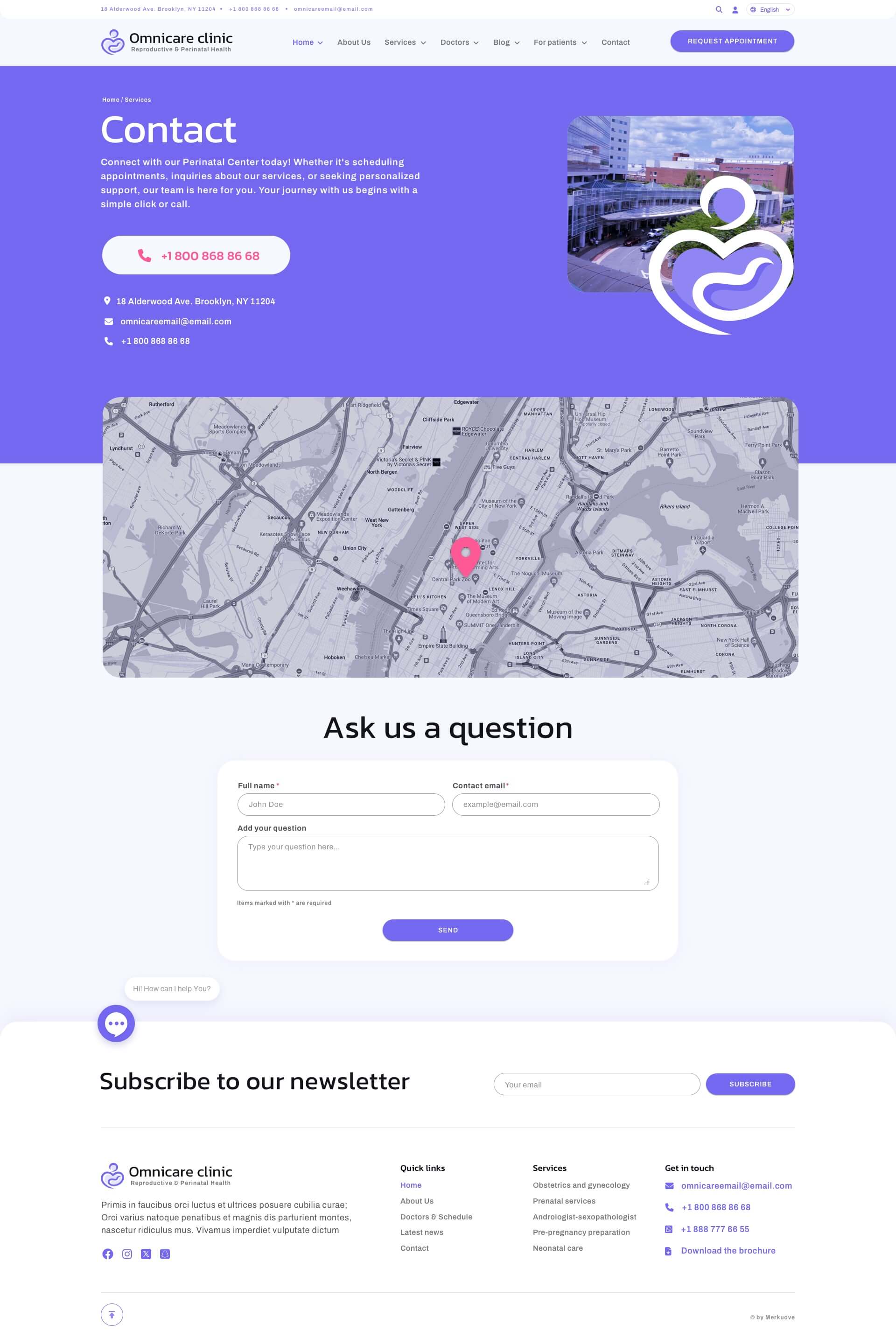Omnicare – Reproductive & Perinatal Center Template for Figma by merkulove