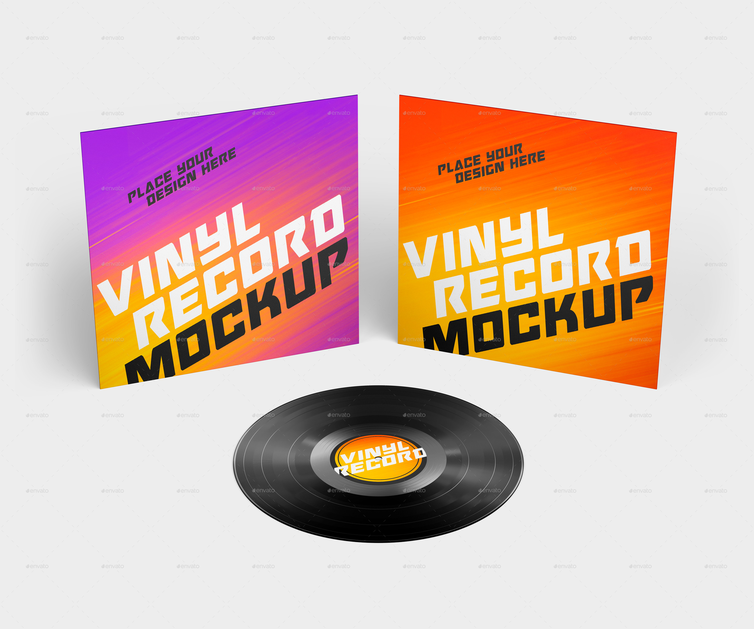Vinyl Record Mockup Set, Graphics | GraphicRiver