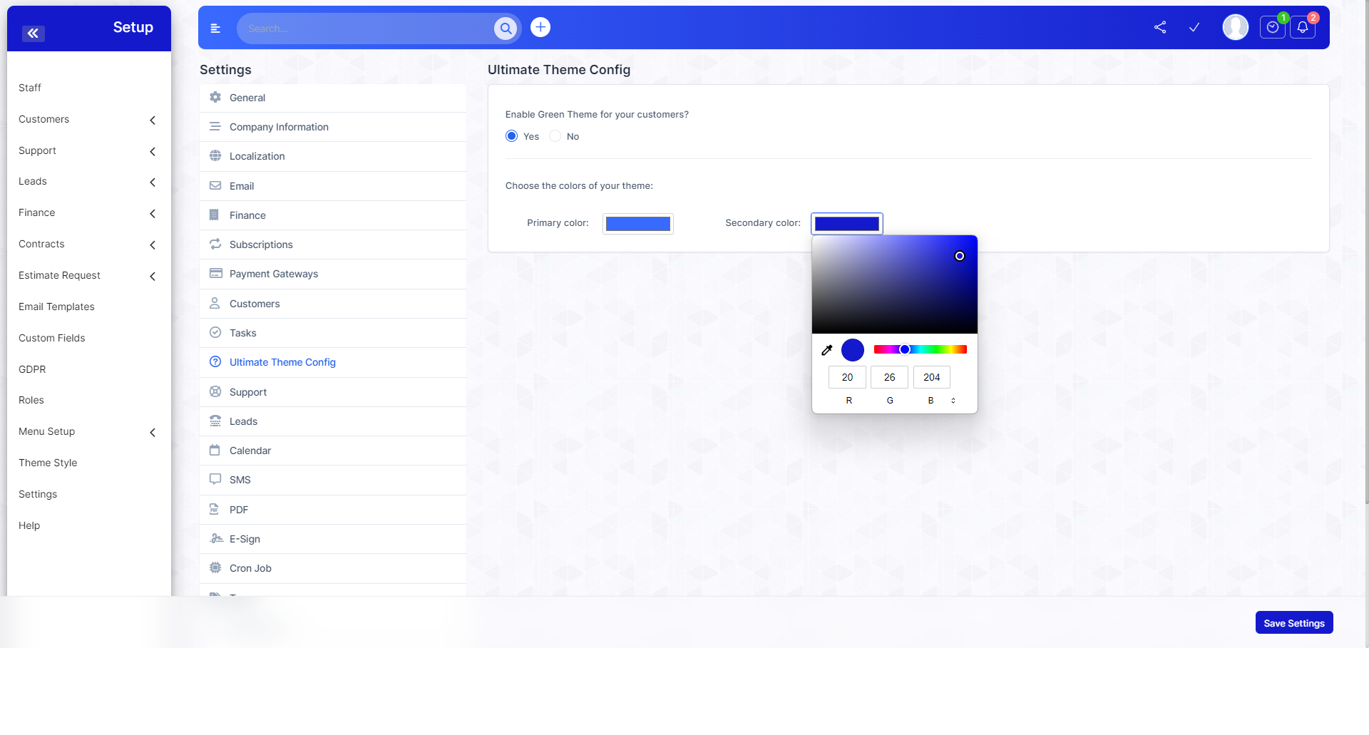 Ultimate Purple Theme - Perfex Theme CRM by DwebDigital | CodeCanyon