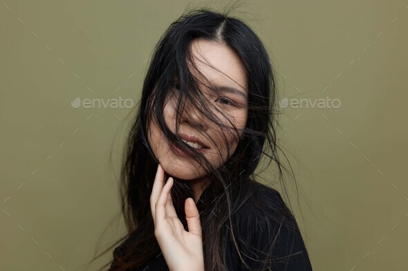 Beauty woman hair asian fashion cosmetic model beautiful portrait ...