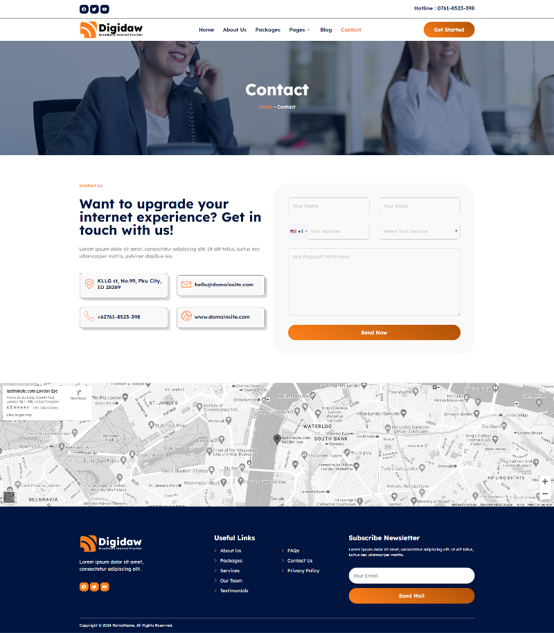 Digidaw - Broadband Internet Services Provider Elementor Template Kit ...