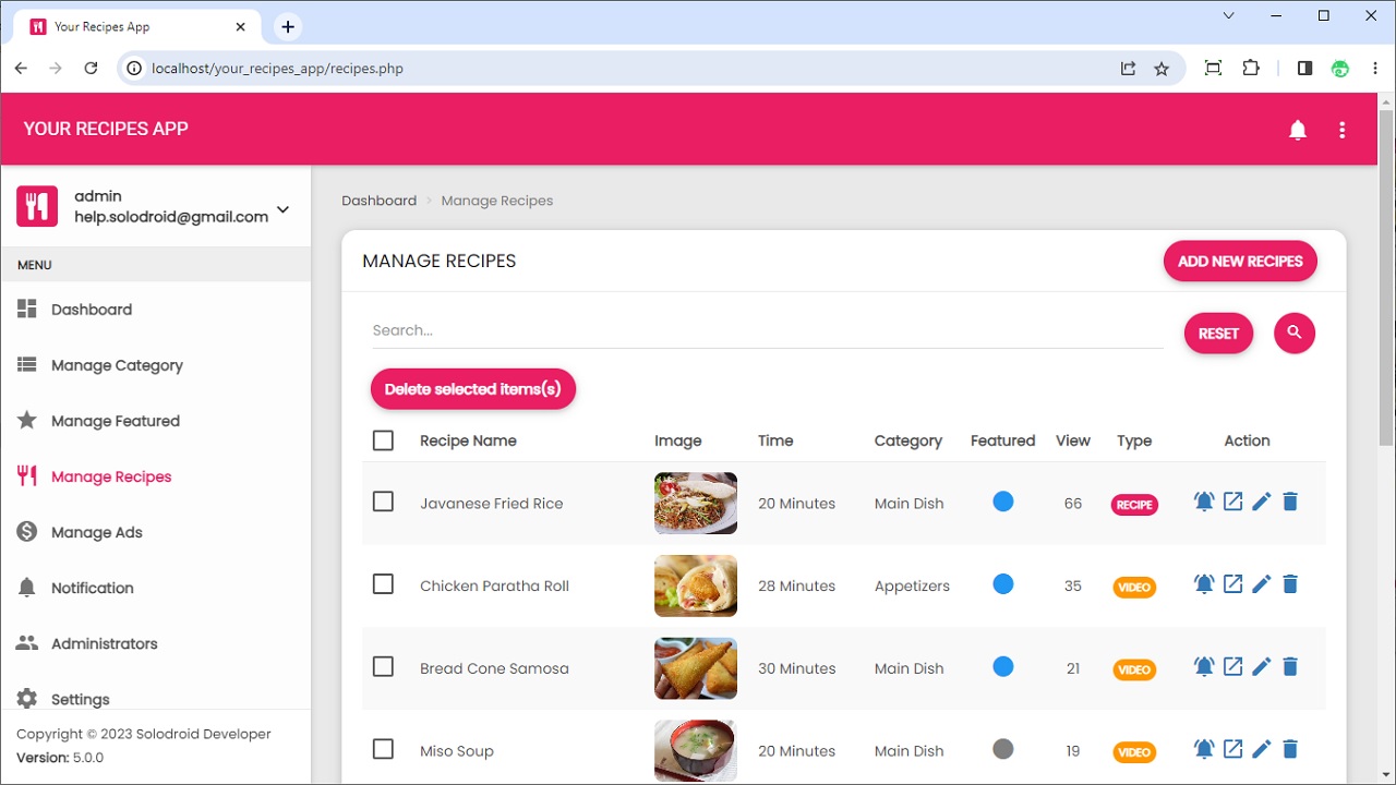 Your Recipes App by solodroid | CodeCanyon