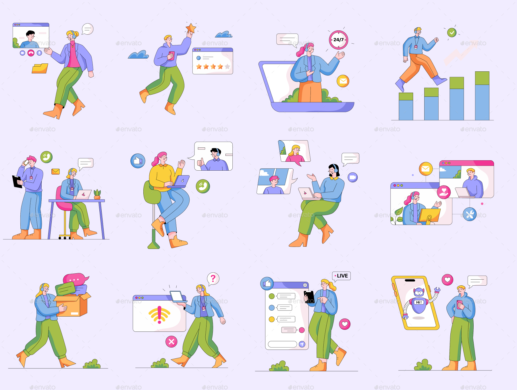 Custo - Customer Service Illustration, Graphics | GraphicRiver