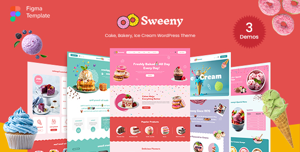 Sweeny - Cake, Icecream & Bakery Store Figma Template by BuddhaThemes
