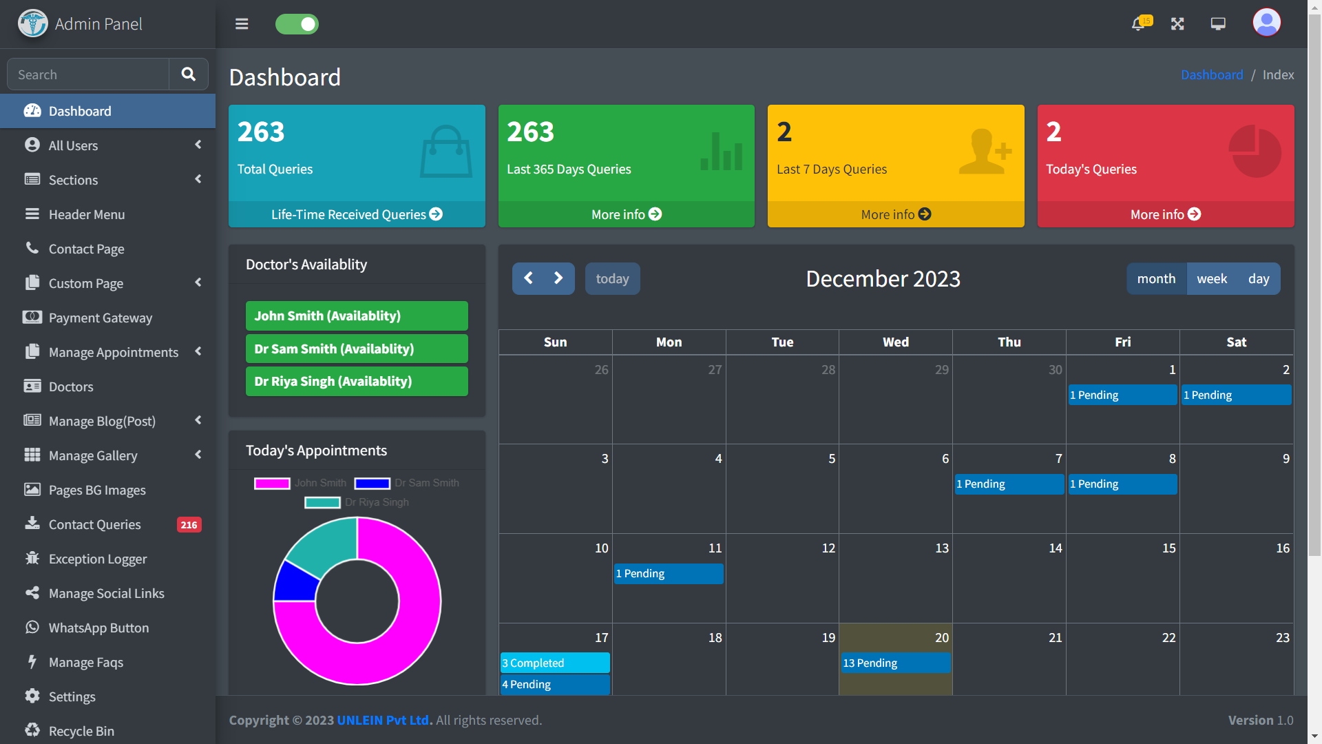Hospital Website - Online Appointment System and Advanced Admin Panel ...