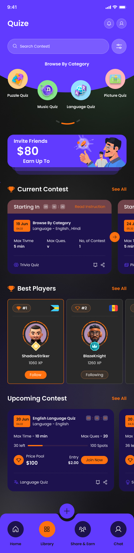 Quizio - Quiz App UI Kit Figma Template by pixelaxis | ThemeForest
