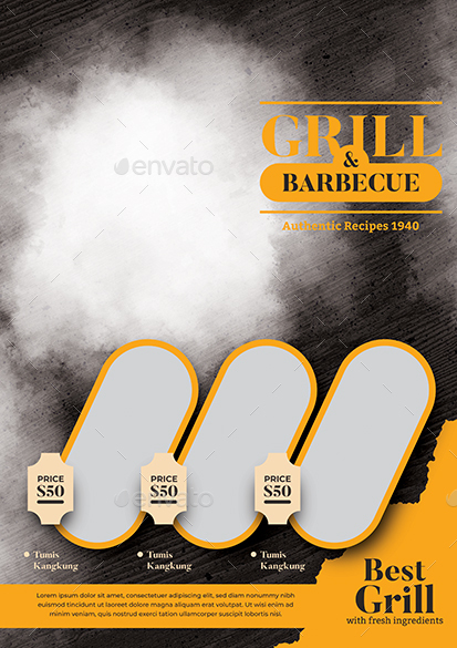 Grill and Barbecue Menu, Print Templates | GraphicRiver