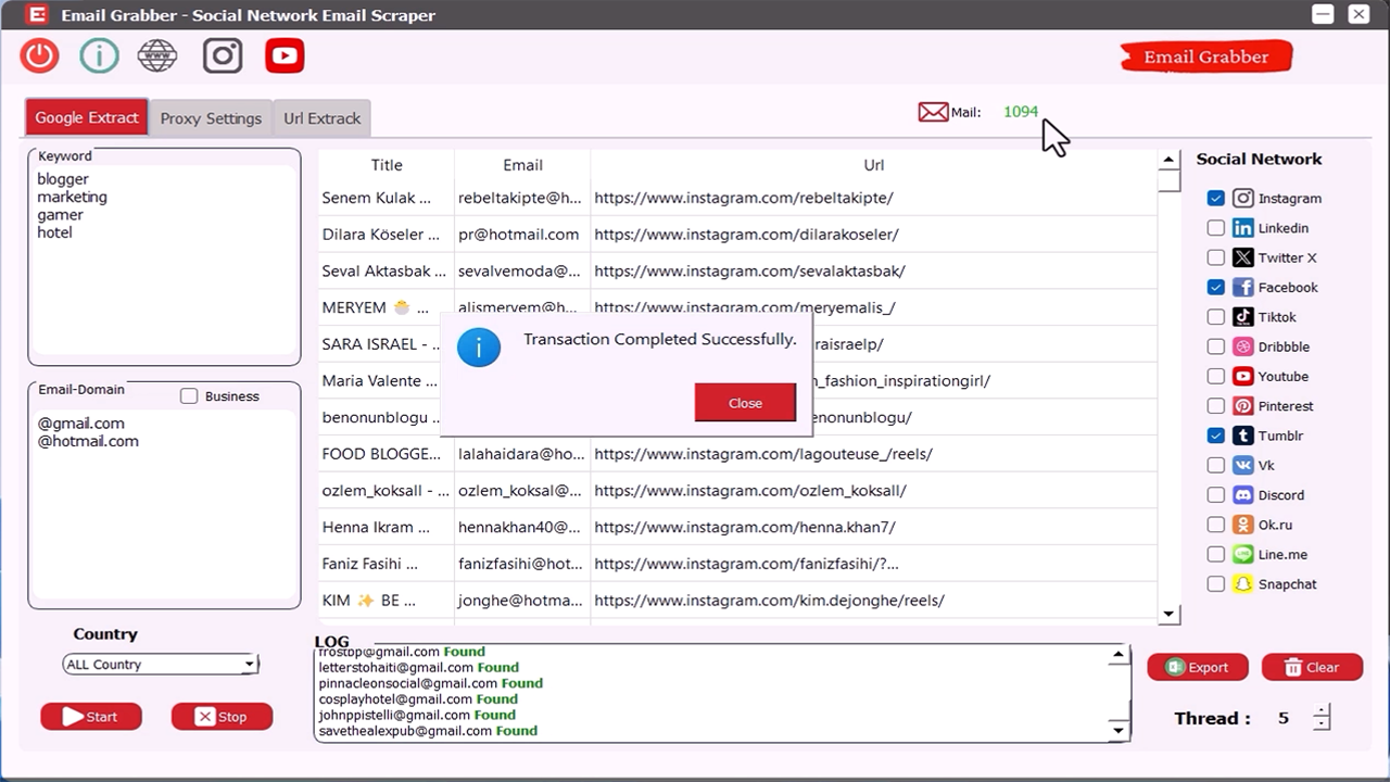 Email Grabber - Social Network Email Scraper by Zeytinapp | CodeCanyon
