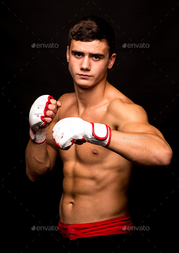 Male model. Kickboxing. Stock Photo by indigolotos | PhotoDune