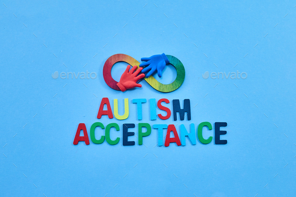 Autism acceptance month. Infinity symbol of autism. Accepting autistic ...