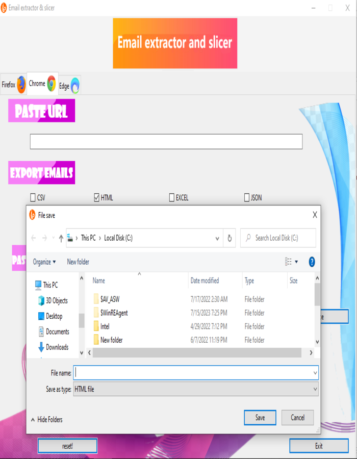 Emails extractor and slicer-the optimal tool for extracting emails and slicing - by Z-tech