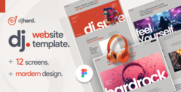 DJhard | DJ Website Figma Template by WordPress-Studio | ThemeForest