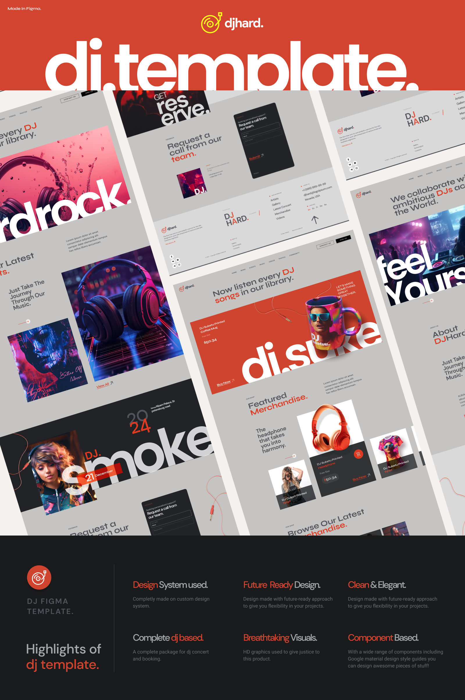 DJhard | DJ Website Figma Template by WordPress-Studio | ThemeForest