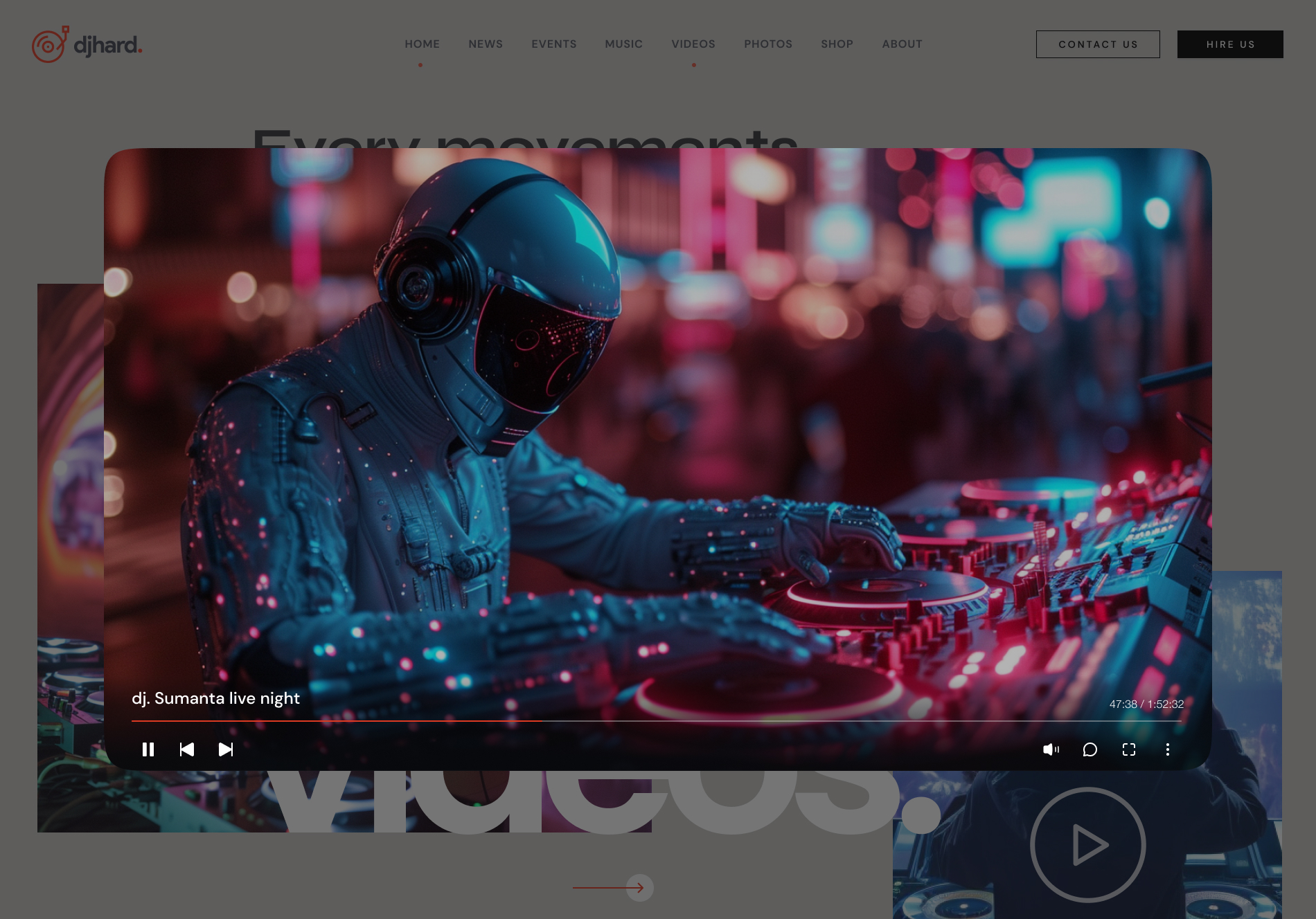 DJhard | DJ Website Figma Template by WordPress-Studio | ThemeForest