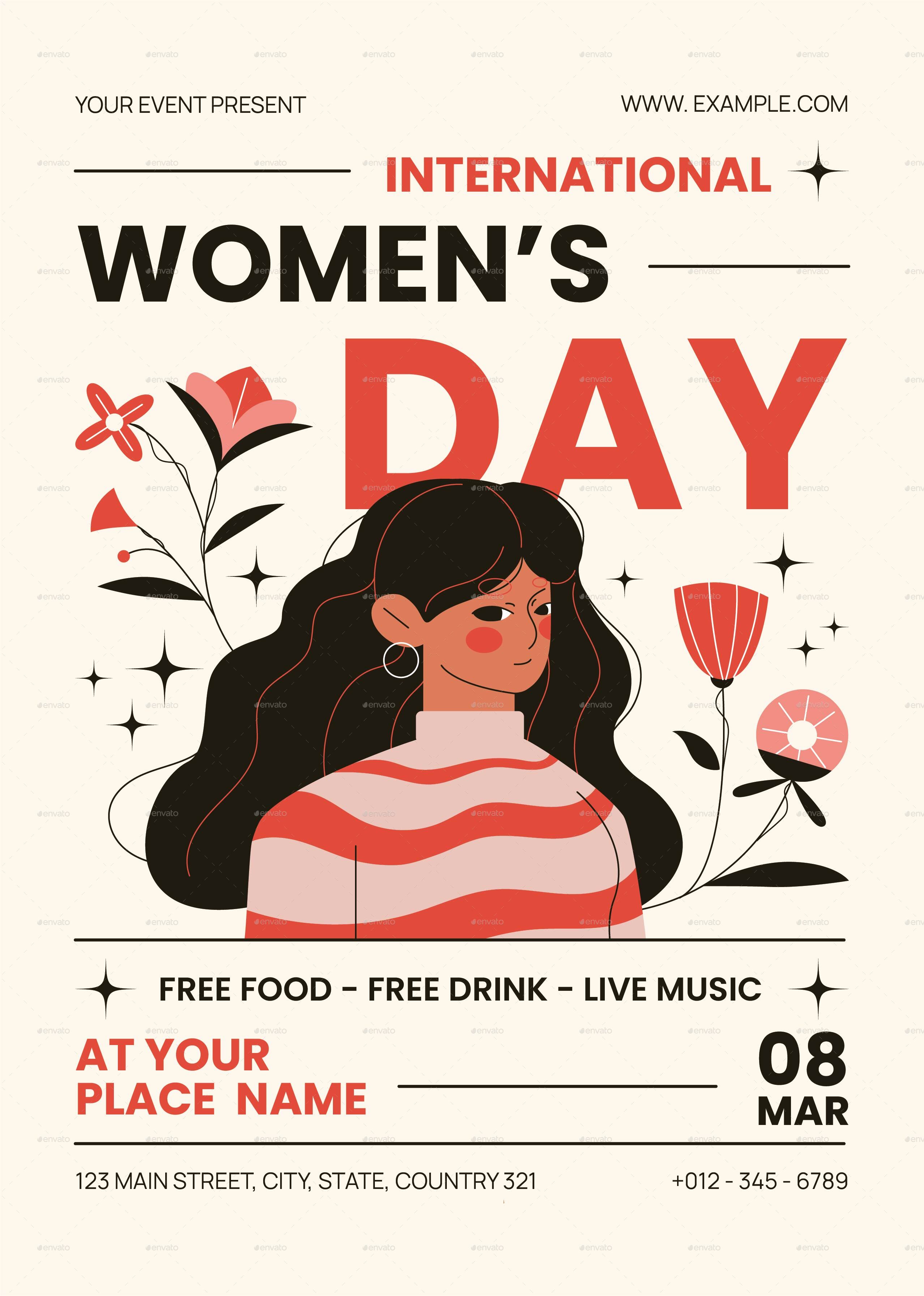 Simple International Womens Day, Print Templates | GraphicRiver