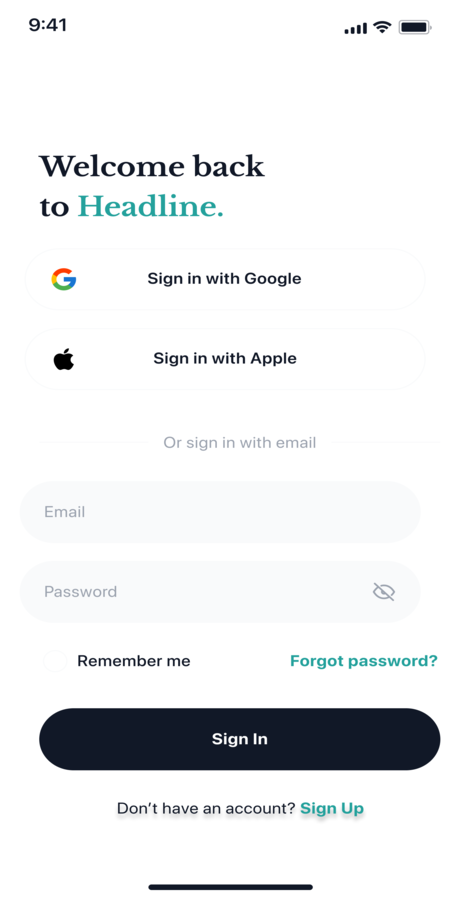 HeadLine App ANDROID + IOS + FIGMA | UI Kit | ReactNative | Online News ...