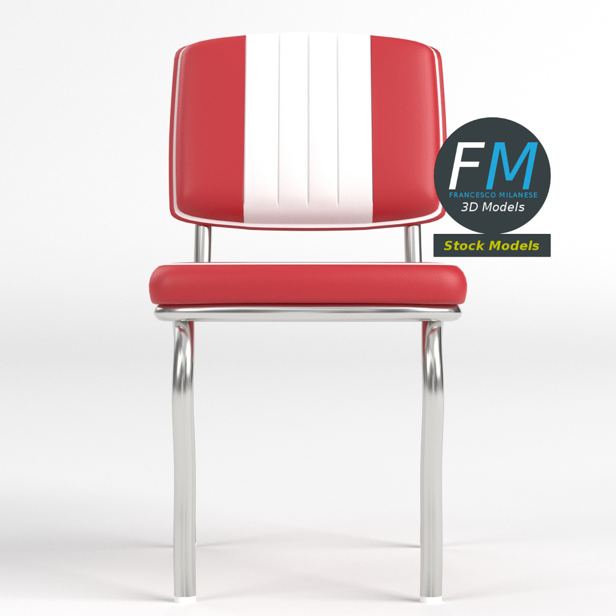 Retro diner chair 2 by FrancescoMilanese85 | 3DOcean