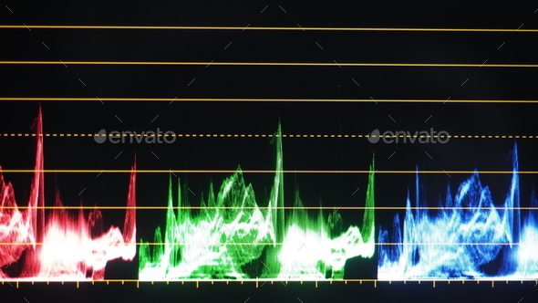 Color grading graph or RGB colour correction indicator on monitor Stock ...