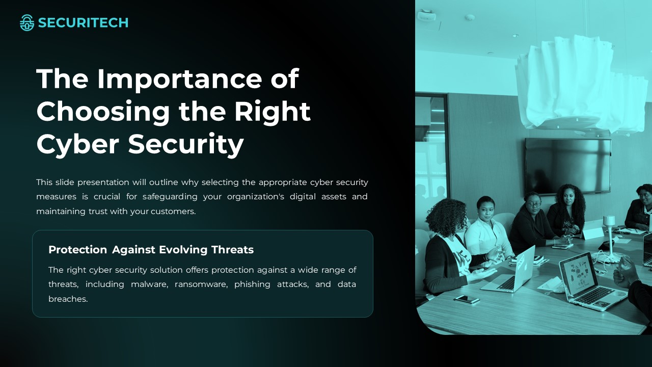 Securitech - Cyber Security Keynote Presentation Template, Presentation ...