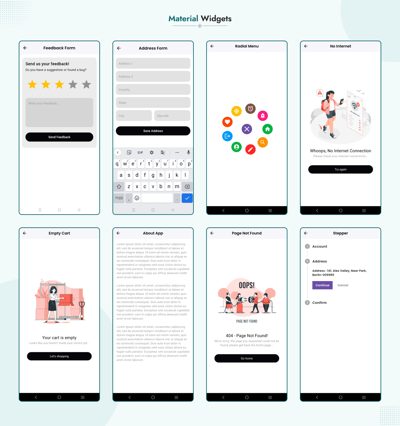 Prime Flutter Multipurpose Pro Kit | Material widgets, Cupertino ...