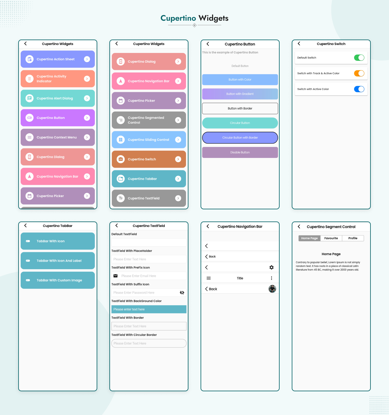 Prime Flutter Multipurpose Pro Kit | Material widgets, Cupertino ...