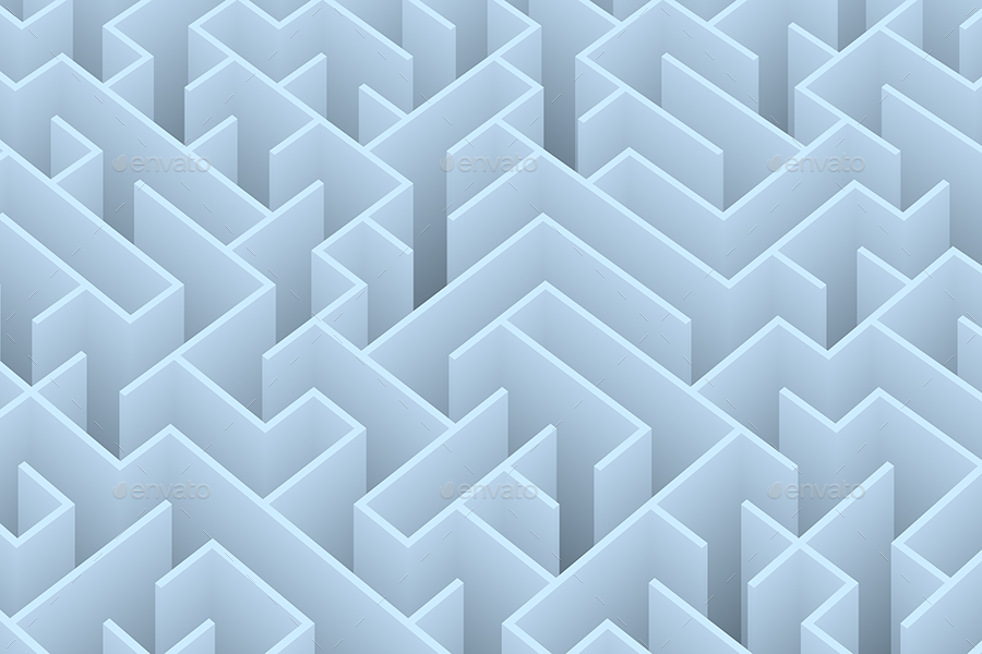 Isometric Maze Vector Backgrounds, Graphics | GraphicRiver
