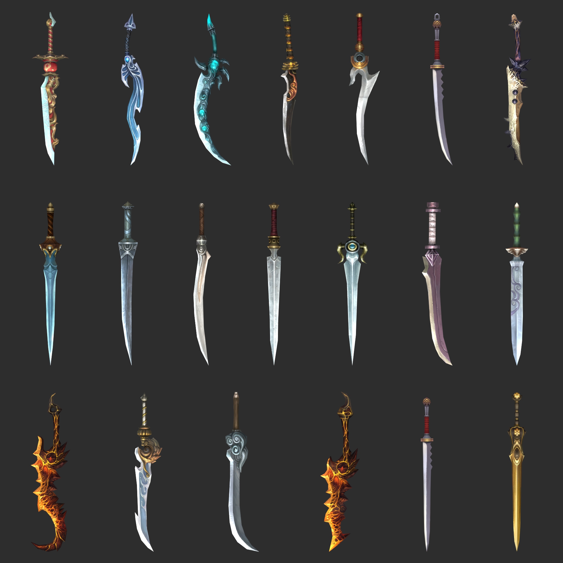 Fantasy Sword Collection Pack 04 by creativegameshop | 3DOcean
