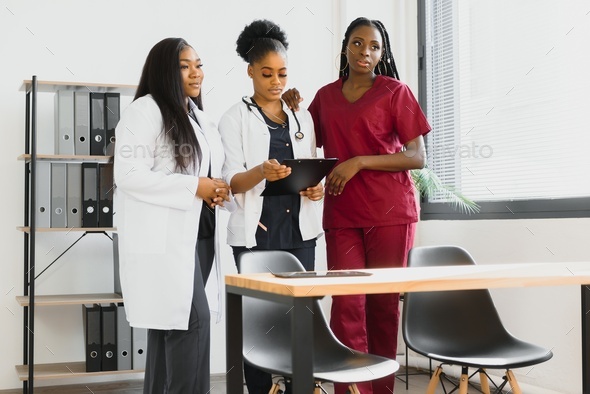 African Medical Team. Diverse Group of Medical Care Providers Stock ...