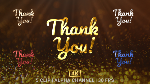 Thank You Lettering Text Animation, Motion Graphics | VideoHive