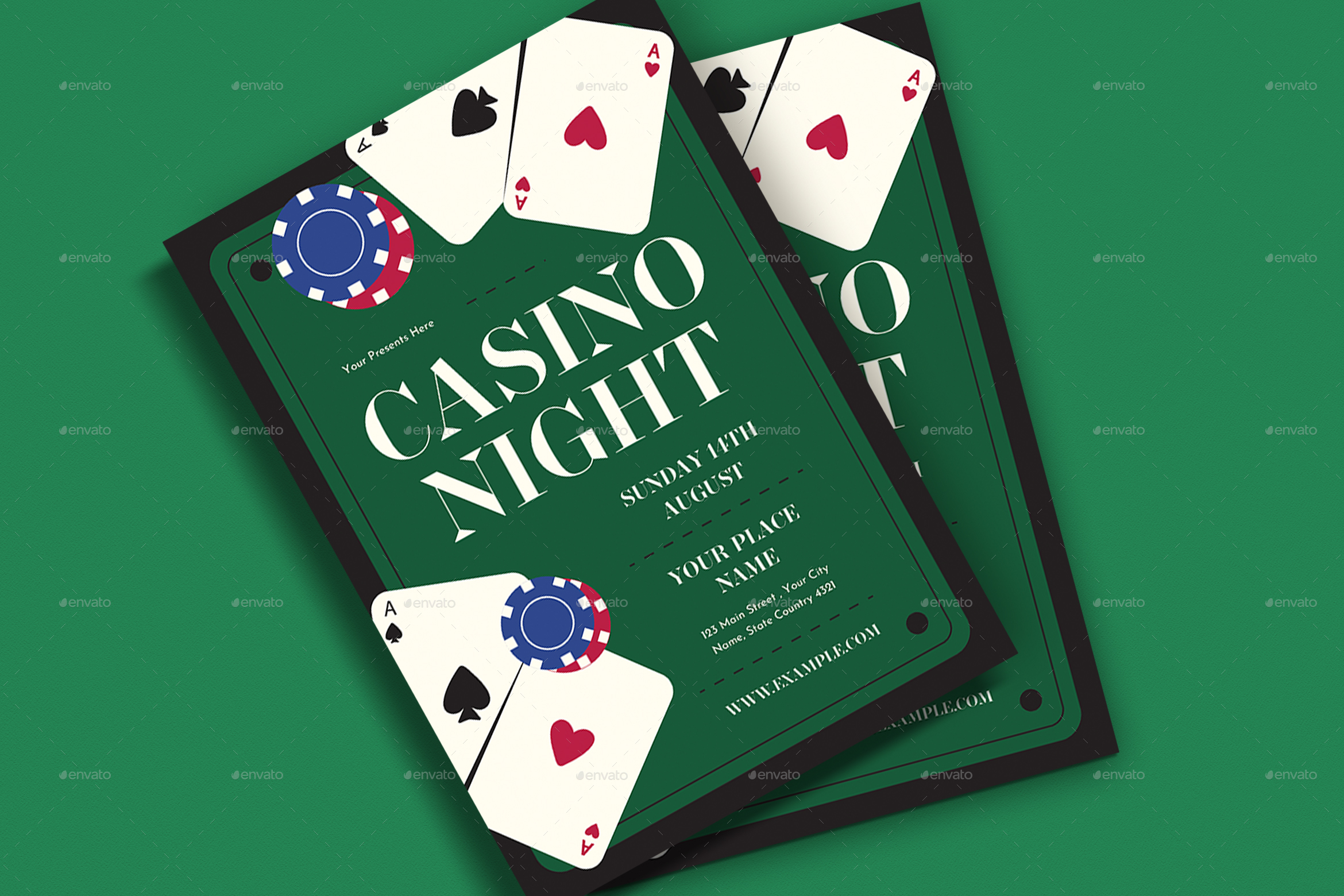 Casino Night Flyer, Print Templates | GraphicRiver