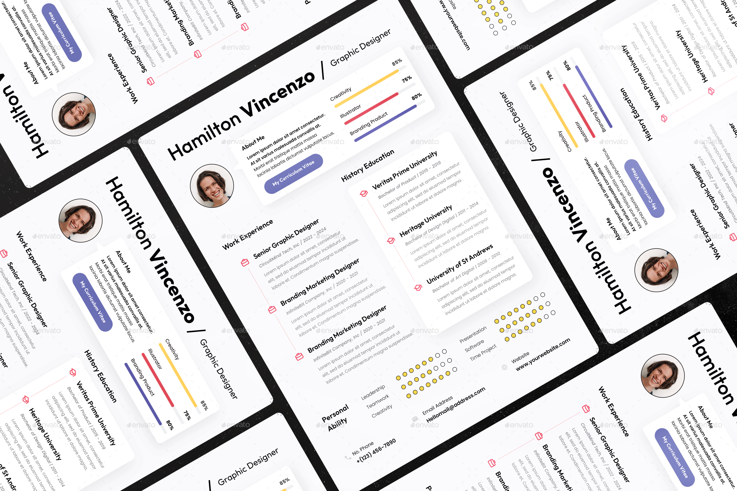 Modernized CV Resume, Print Templates | GraphicRiver