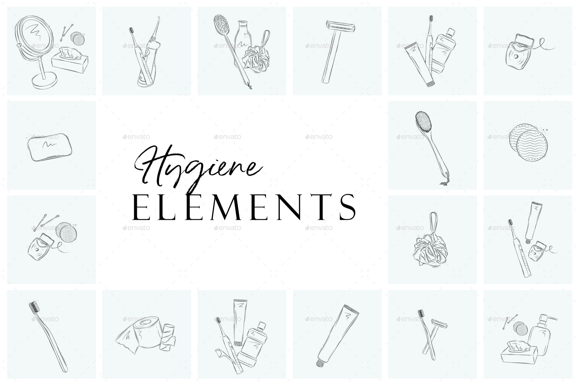 Hygiene Elements, Vectors | GraphicRiver