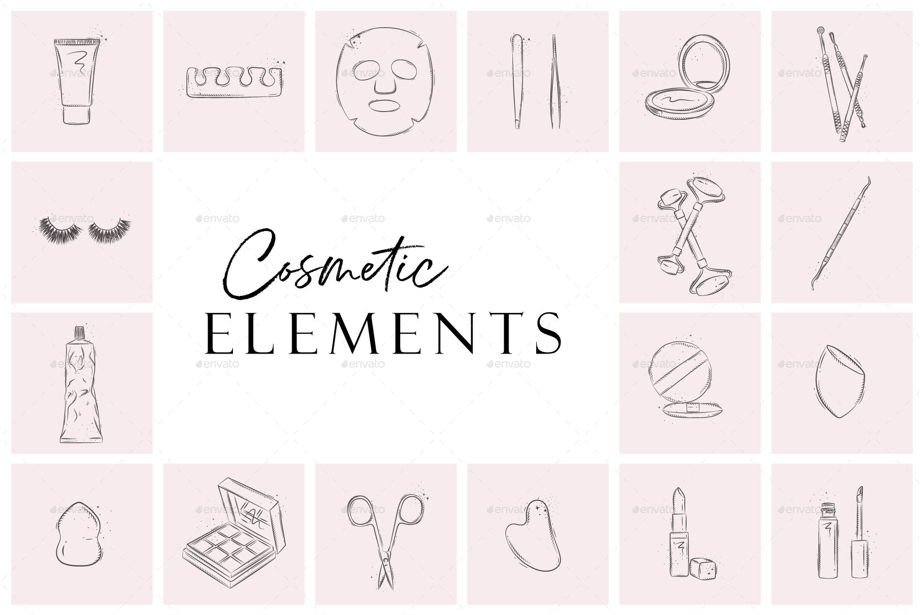Cosmetic Elements, Vectors | GraphicRiver