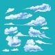 set different shapes cirrus cumulus, Vectors | GraphicRiver
