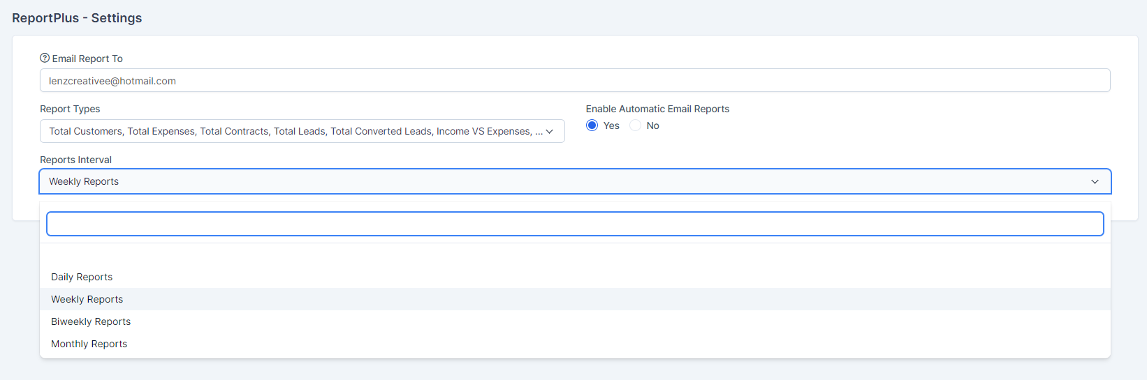 ReportPlus - Effortles Automated Reporting Module for Perfex CRM by lenzcreativee