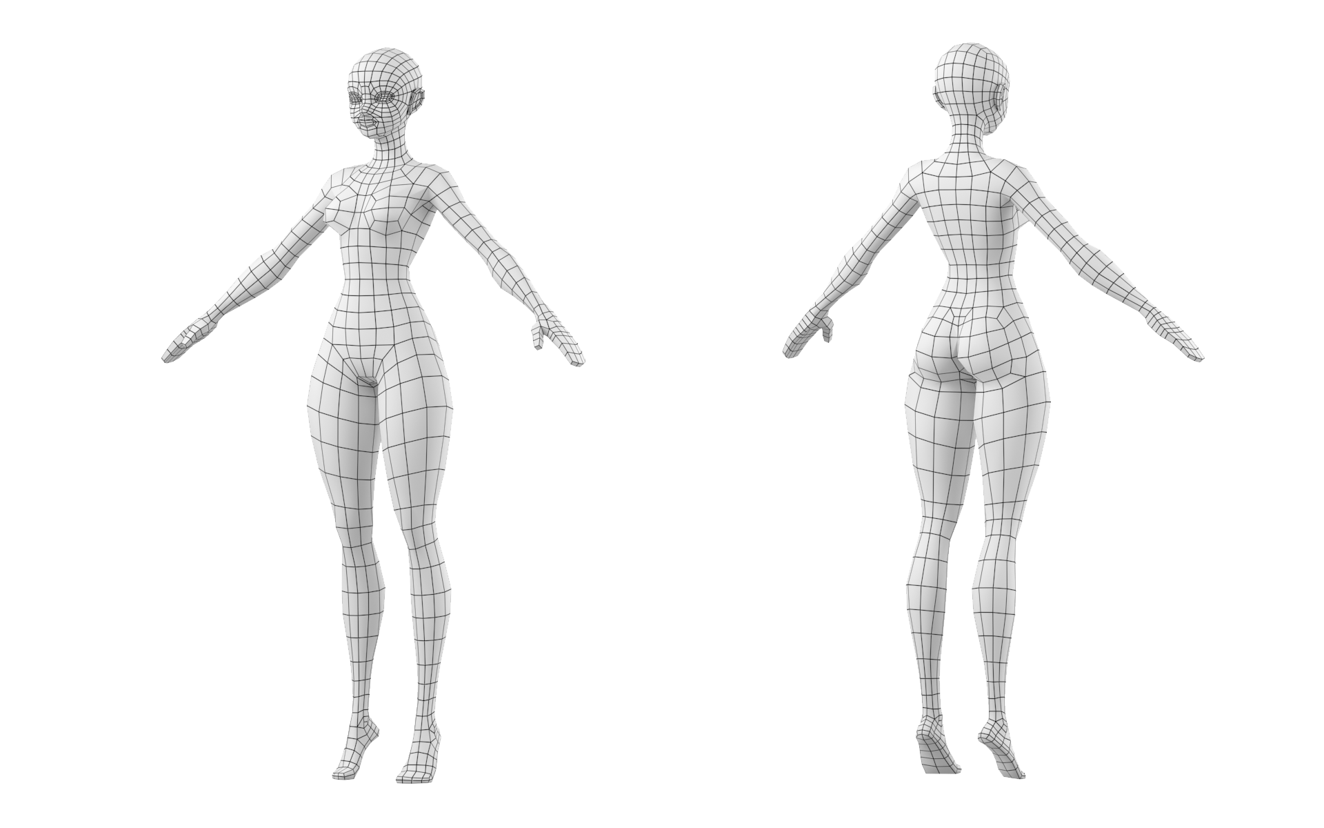 Stylized Female 02 Base Mesh by valeriik | 3DOcean