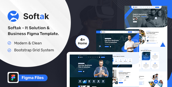 Softak - It Solution & Business Figma Template. by Werpax | ThemeForest