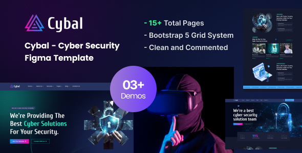 Cybal - Cyber Security Figma Template by 4damsthems | ThemeForest