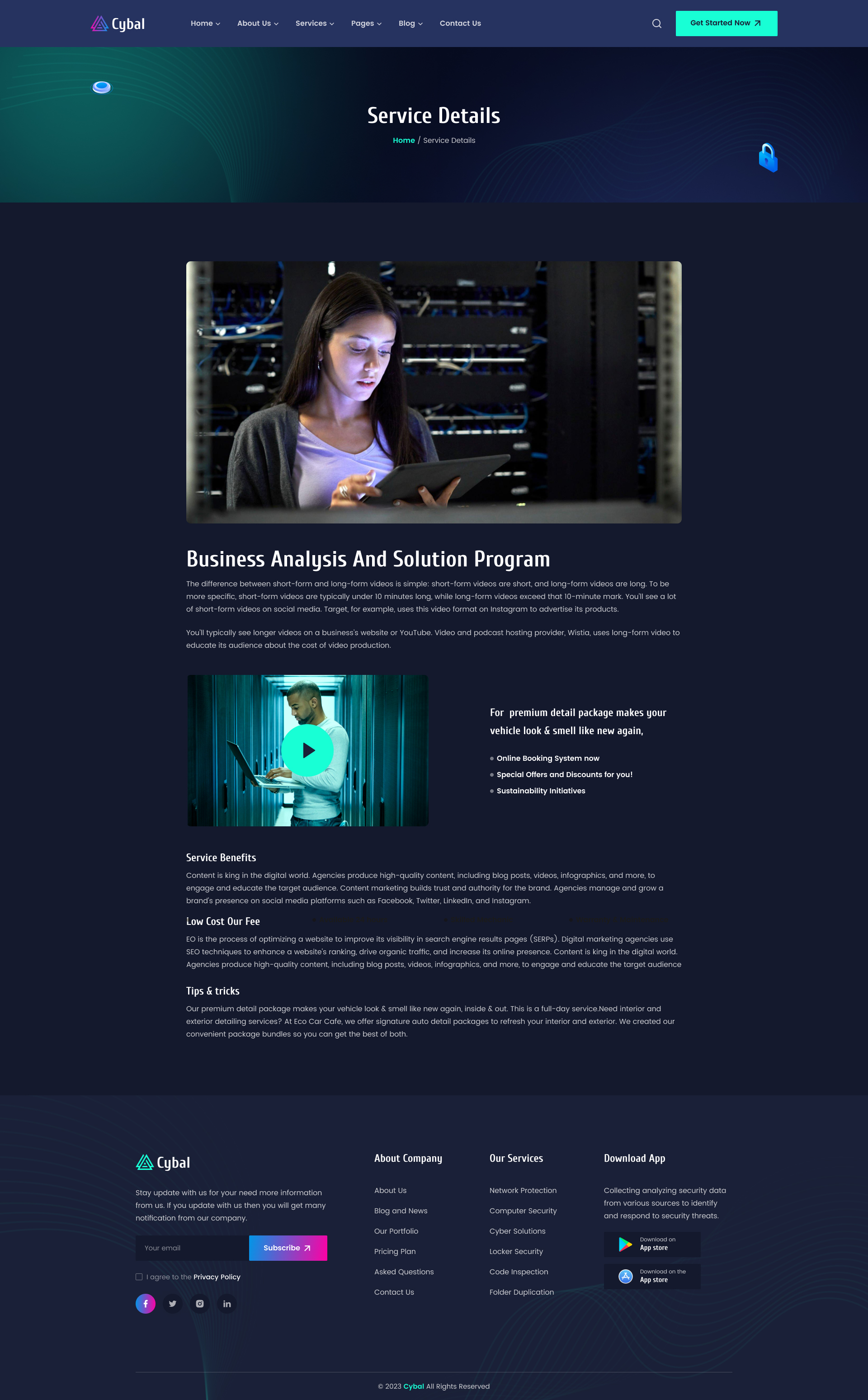 Cybal - Cyber Security Figma Template by 4damsthems | ThemeForest