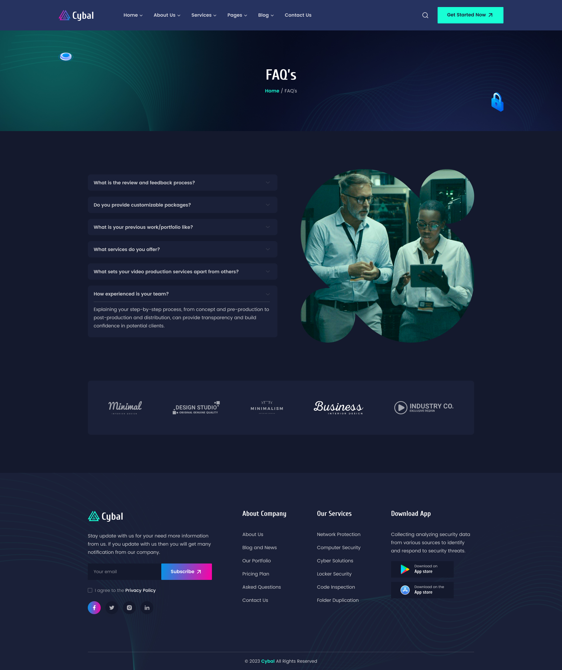Cybal - Cyber Security Figma Template by 4damsthems | ThemeForest