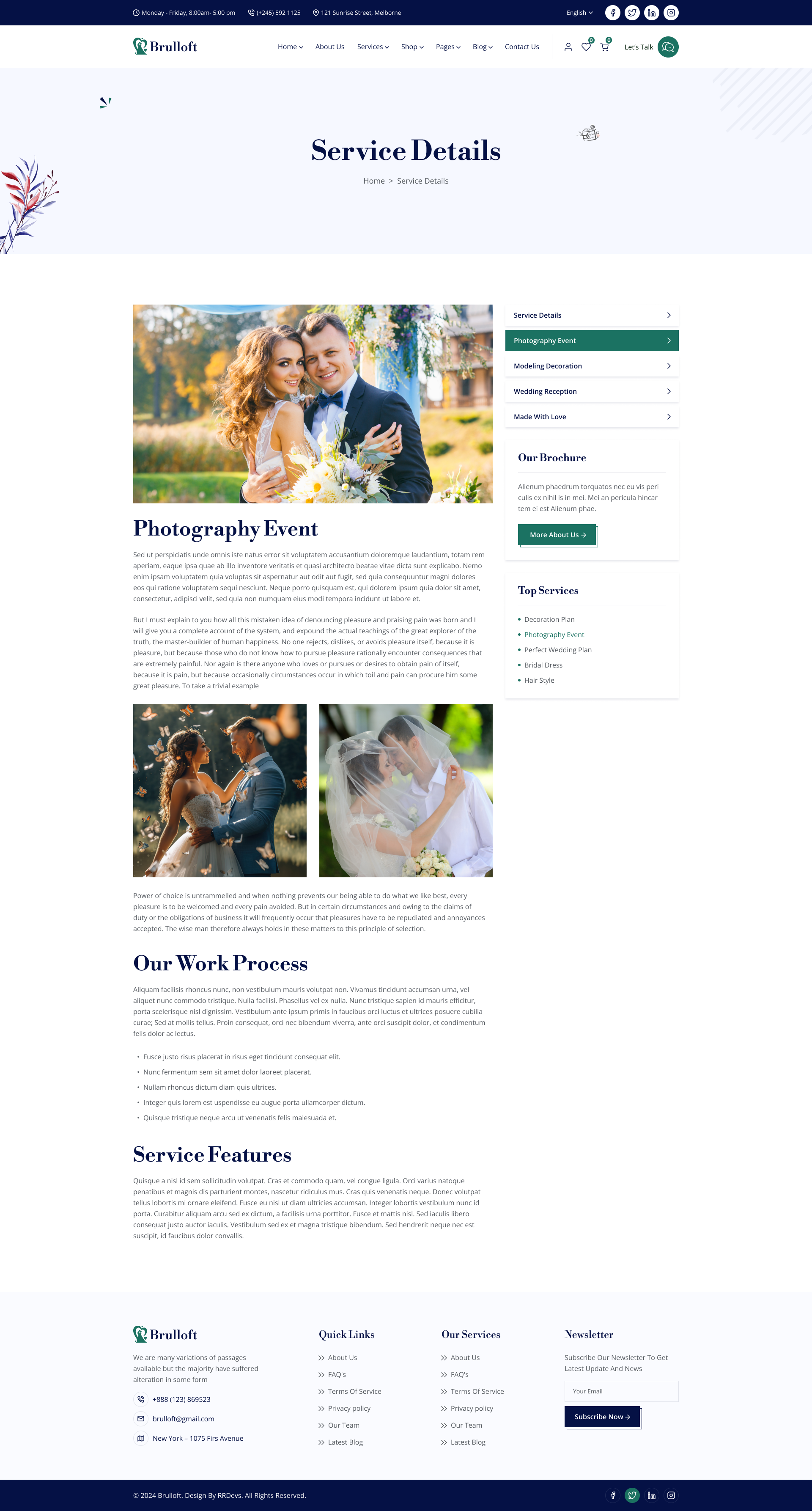 Brulloft – Wedding planner Figma Template by RRdevs | ThemeForest
