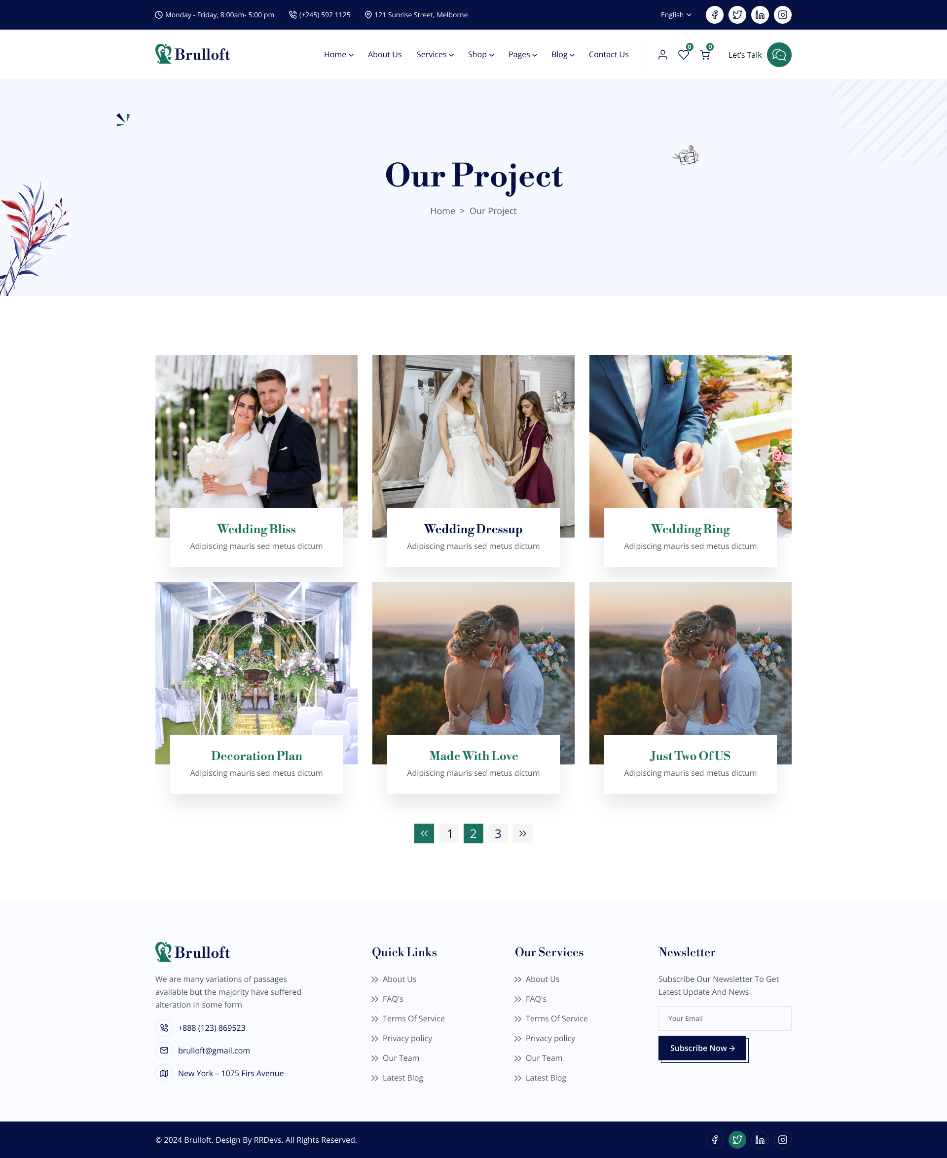 Brulloft – Wedding planner Figma Template by RRdevs | ThemeForest