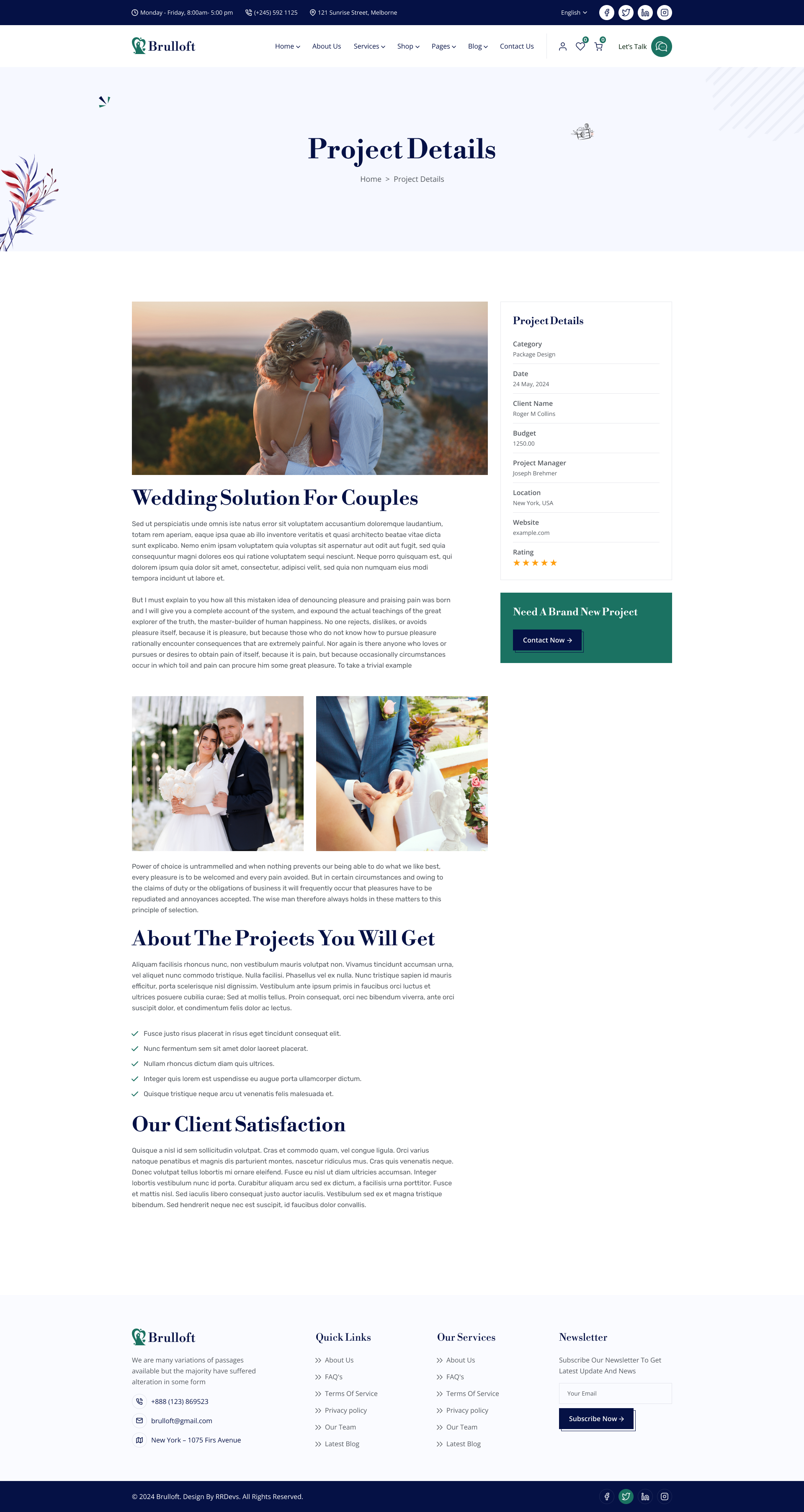 Brulloft – Wedding planner Figma Template by RRdevs | ThemeForest