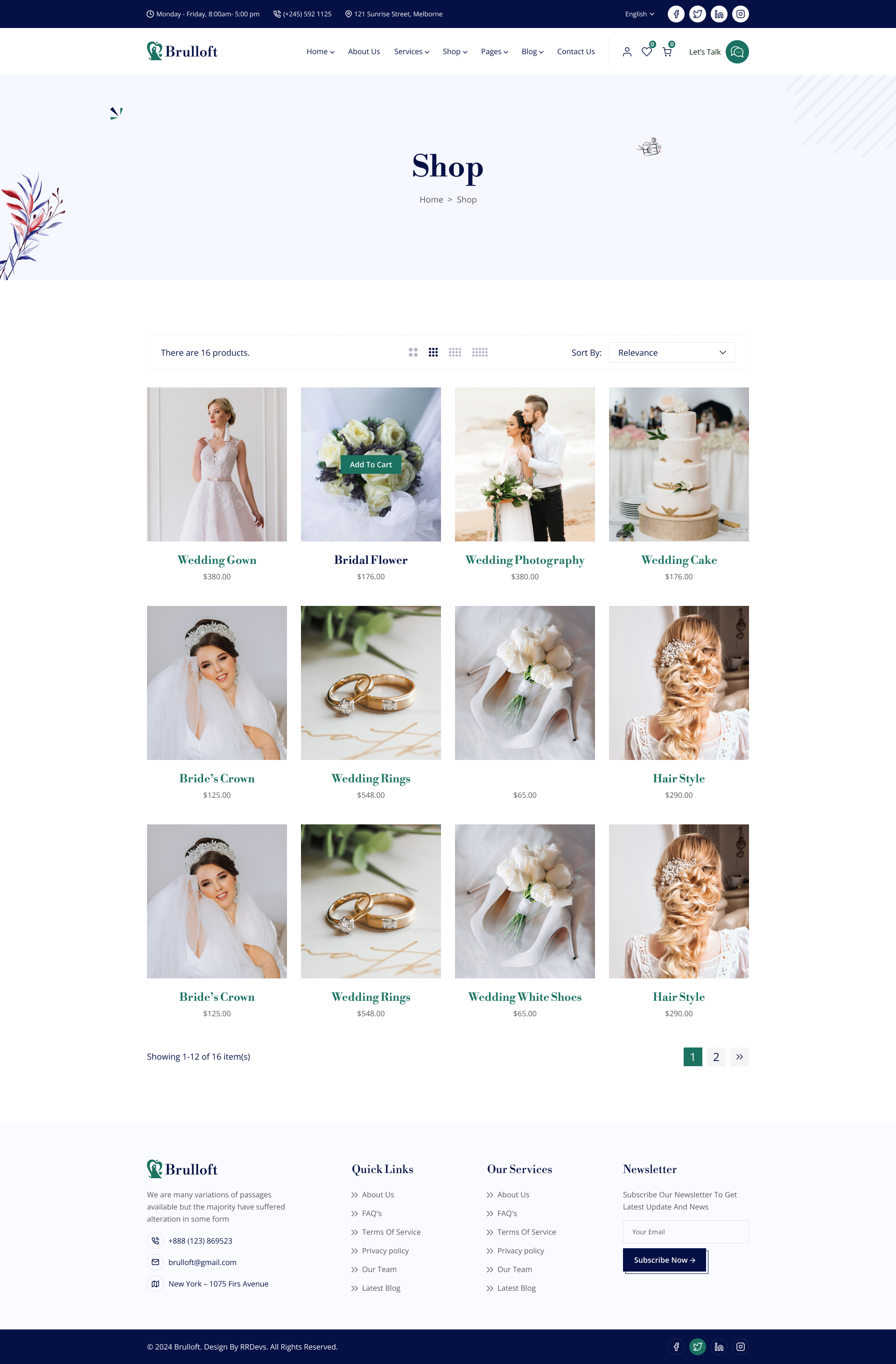 Brulloft – Wedding planner Figma Template by RRdevs | ThemeForest