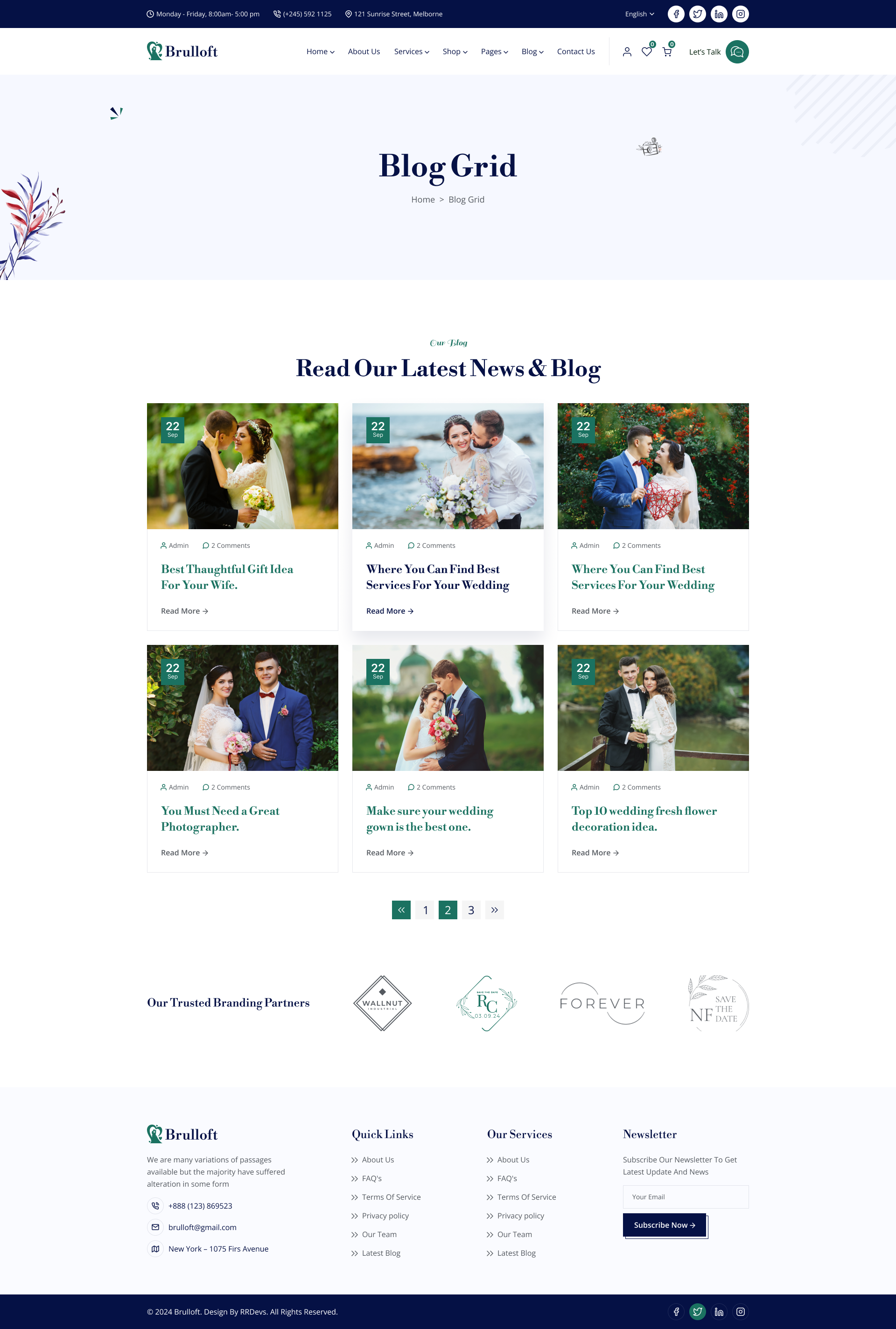 Brulloft – Wedding planner Figma Template by RRdevs | ThemeForest