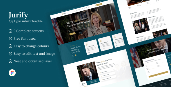 Jurify - Lawyer Figma Website Template by brandexponents | ThemeForest