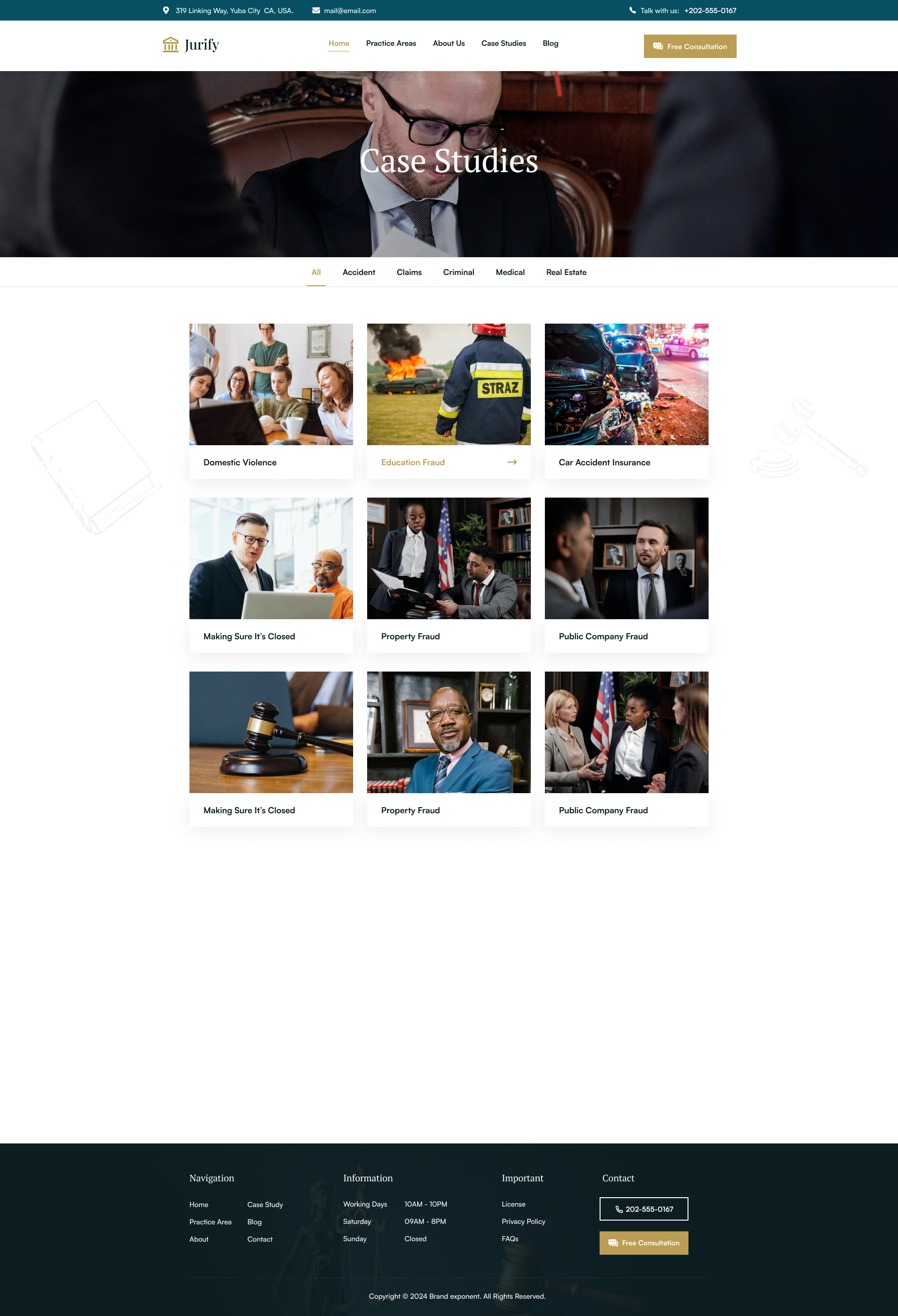 Jurify - Lawyer Figma Website Template by brandexponents | ThemeForest
