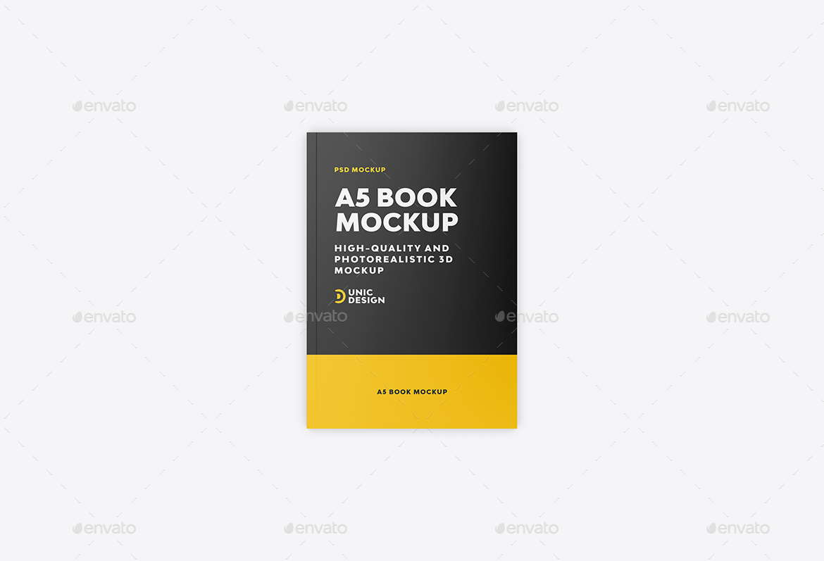 A5 Book Mockup, Graphics | GraphicRiver