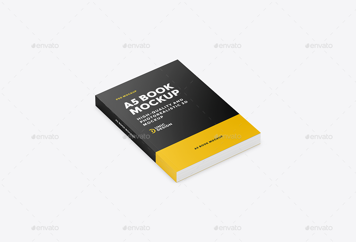 A5 Book Mockup, Graphics | GraphicRiver
